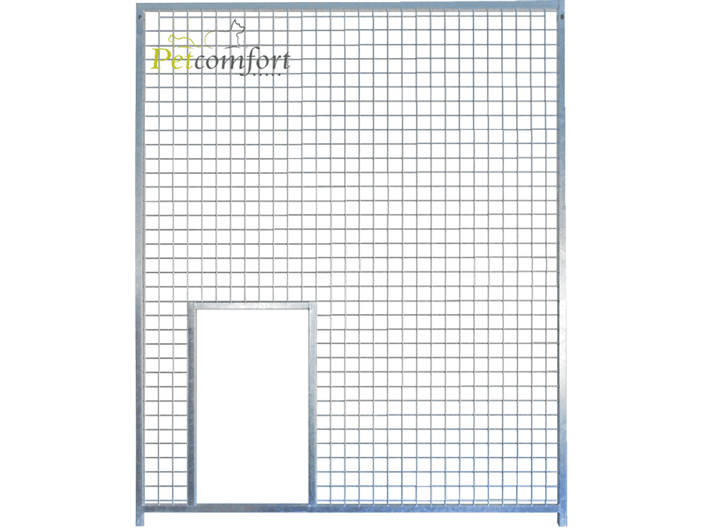 Draadpaneel 1,5 m x 1,84 m met opening - 5 cm voetjes